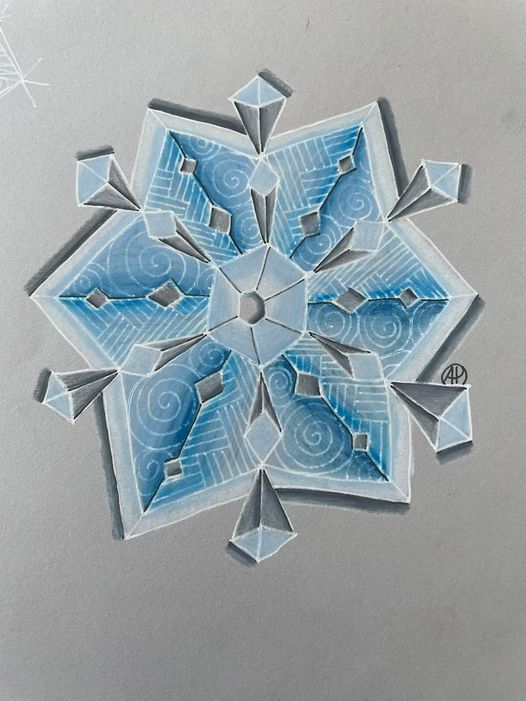 Winter Snowflakes, Tangle Addicts, Zentangle® Sessions – Tangle Addicts