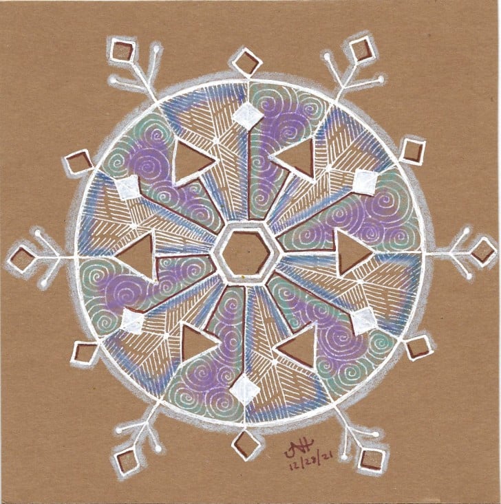 Winter Snowflakes, Tangle Addicts, Zentangle® Sessions – Tangle Addicts