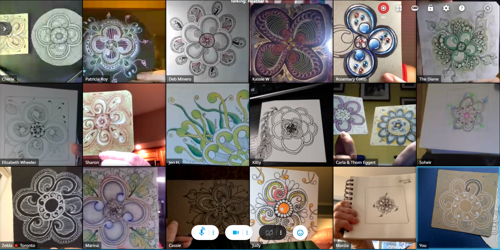 Spinning Mooka | Zentangle® Tangle Time Recap – Tangle Addicts