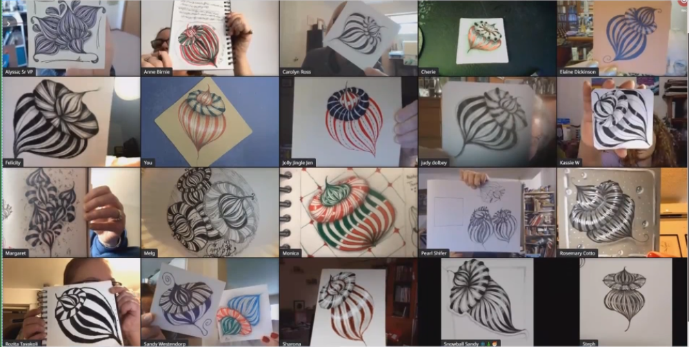 Pouyang | Zentangle® Tangle Time Recap – Tangle Addicts