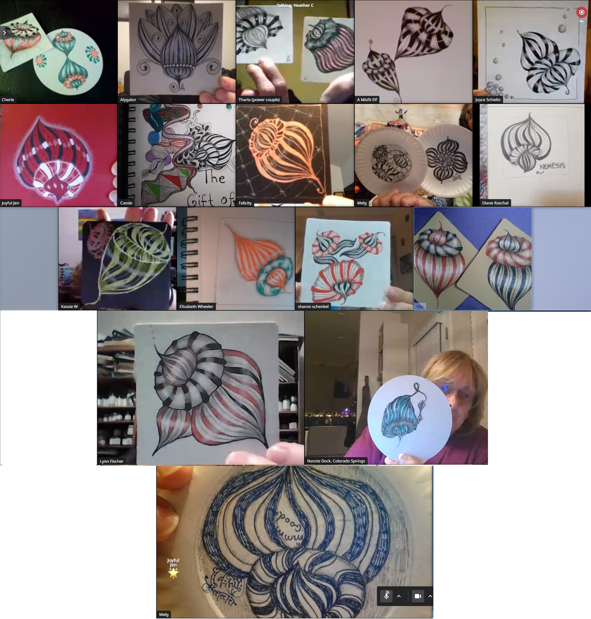 Pouyang | Zentangle® Tangle Time Recap – Tangle Addicts