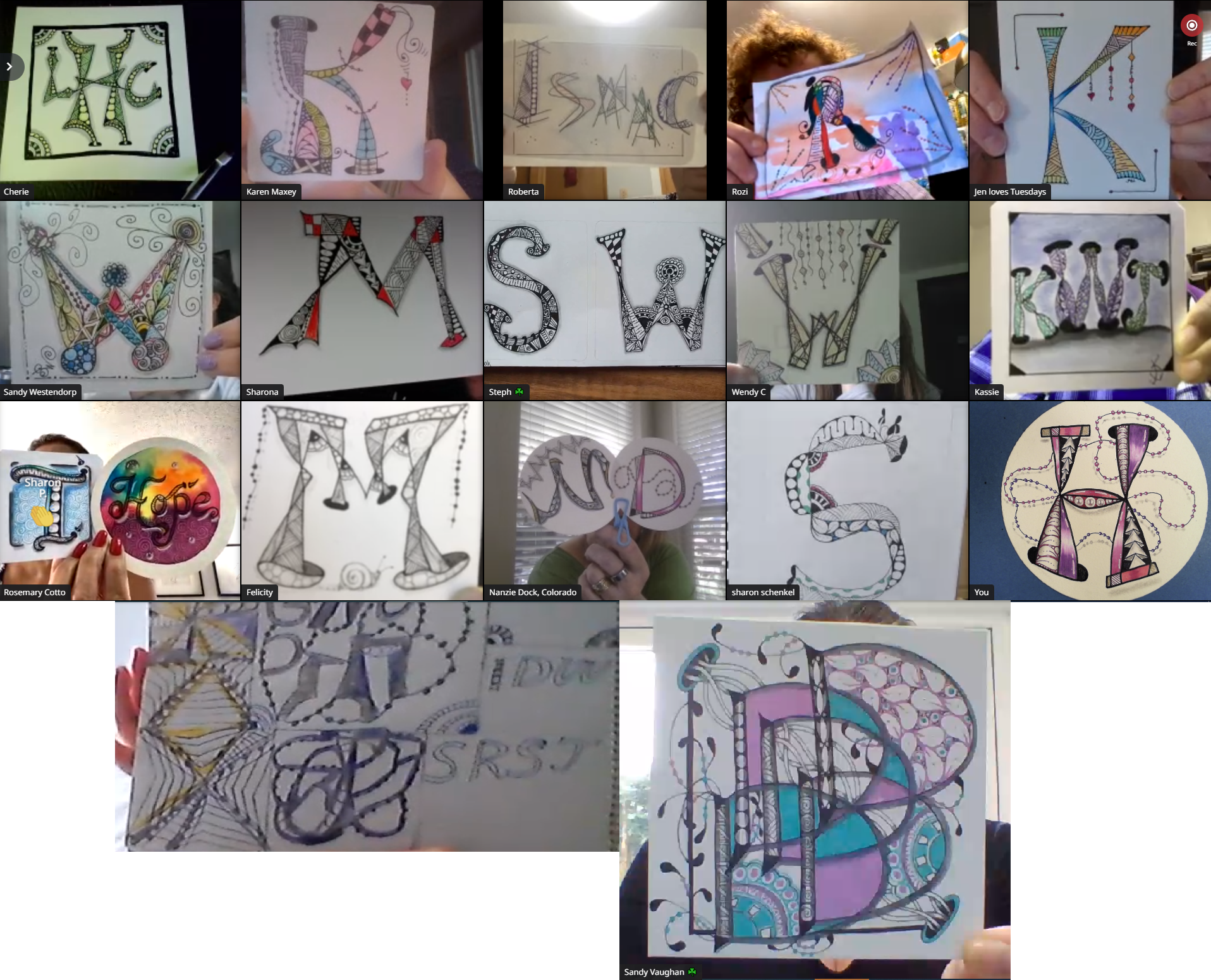 Tangled Letters | Class Recap – Tangle Addicts