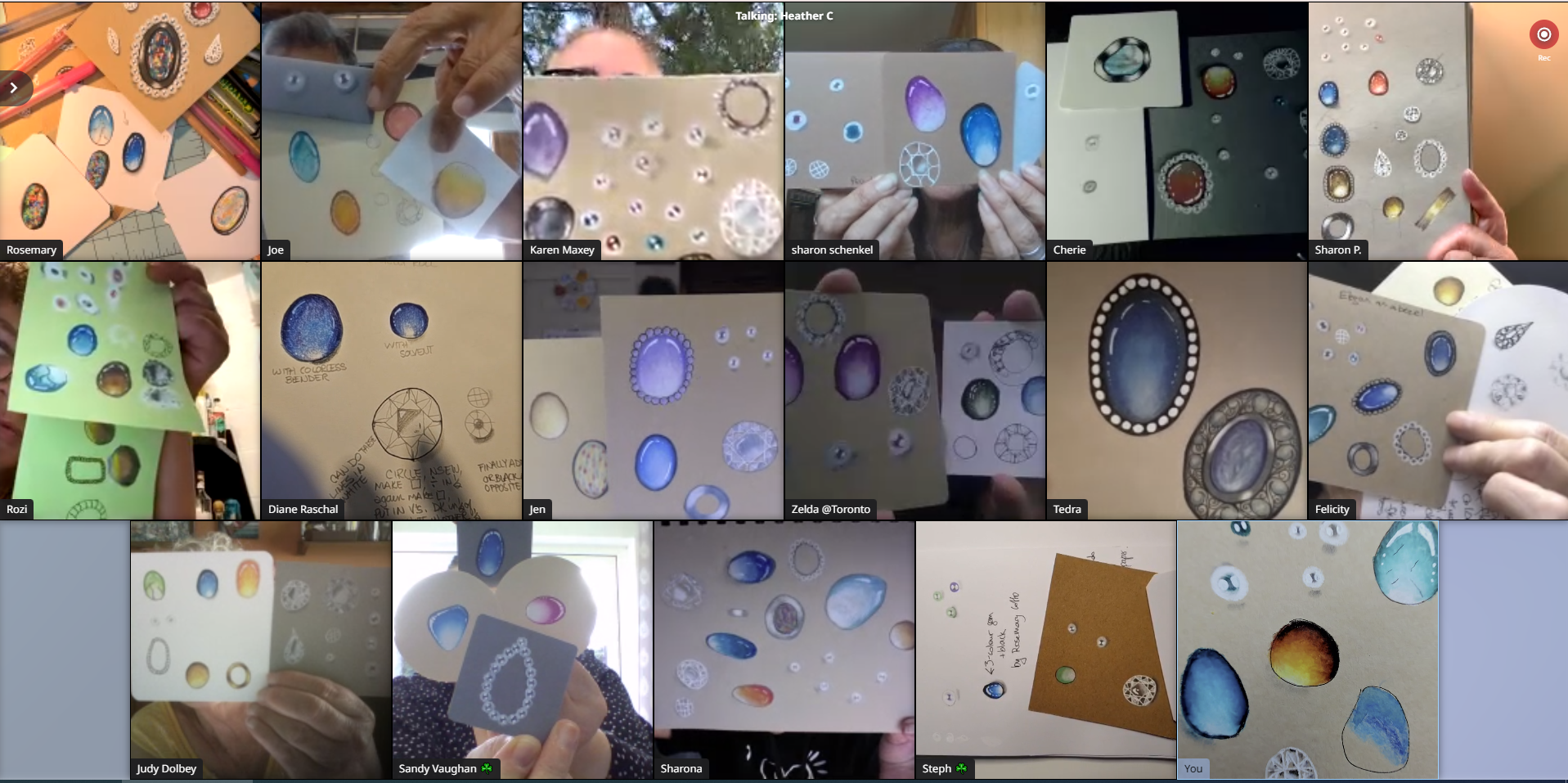 “String of Pearls” | TangleAddicts Class Recap – Tangle Addicts