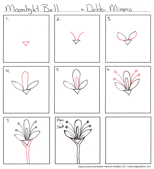 Day 1: Moonlight Bell | January 2025 Tangles – Tangle Addicts