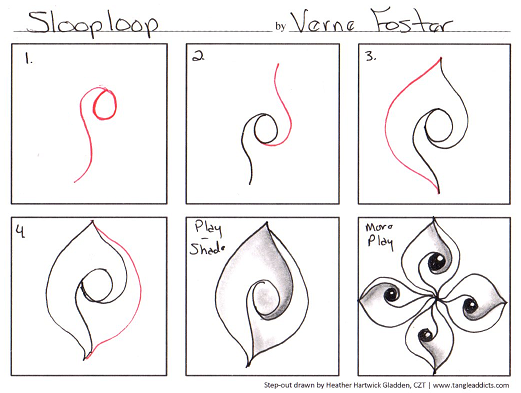 Day 8: Slooploop | January 2025 Tangles – Tangle Addicts