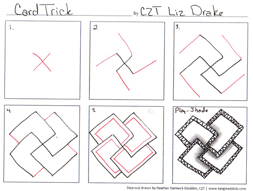 Day 24: Card Trick | March 2025 Tangles – Tangle Addicts
