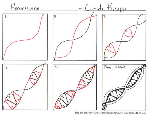 Day 27: Heartwine | January Tangles 2026 – Tangle Addicts