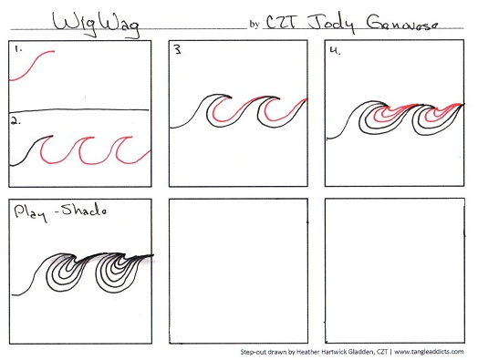 Day 13: Wigwag | January Tangles 2026 – Tangle Addicts